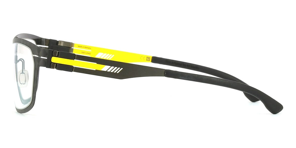 ic! berlin Flexarbon AMG 14 IA5004 02B Median Night Graphite Yellow Glasses - US