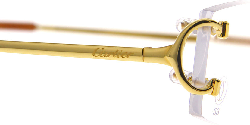 Cartier Piccadilly CT0092O 001 Rimless Gold Glasses - US