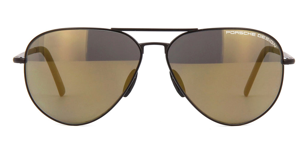 Porsche Design 8508 O Black Aviators Sunglasses With Mirror Lenses - US